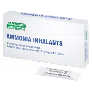 Safecross 014194 AMMONIA INHALANT AMPOULES,10/Box | Spectrum Supply Inc